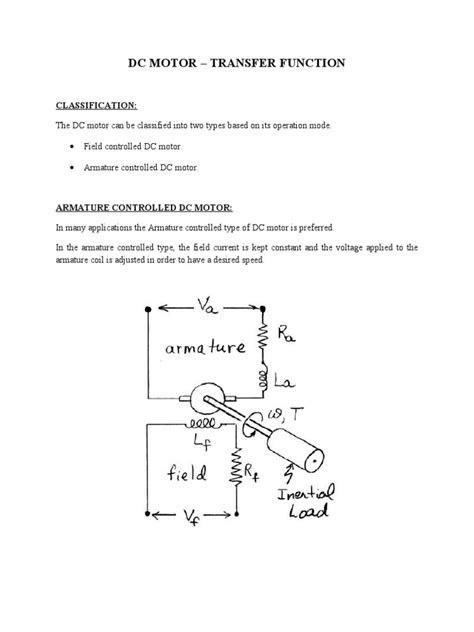 Dc Motor Transfer Function