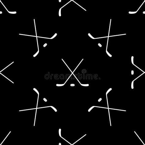 Hockey Pattern Seamless In Simple Style Vector Illustration Stock