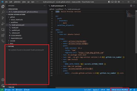 Code Outline Support Issue Github Vscode Github Actions GitHub