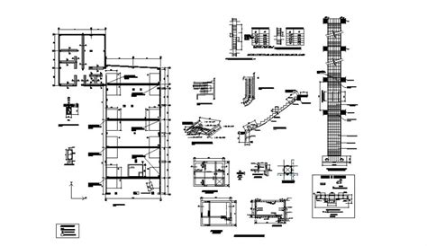 Foundation Plan And Other Rcc Structure Details In Autocad