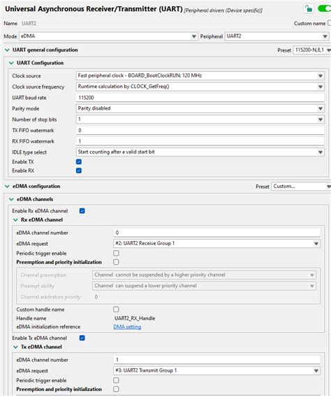 Solved Dma Uart Mkv56f Not Working Nxp Community