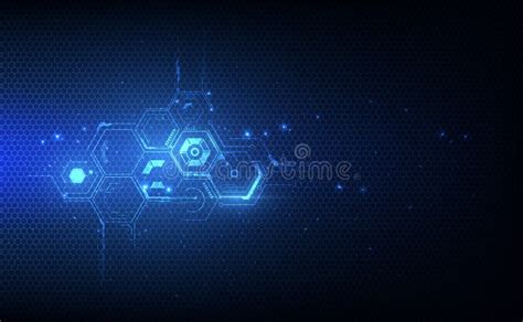 Abstract Hexagon Pattern Tech Sci Fi Innovative Concept Design Background Vector Illustration