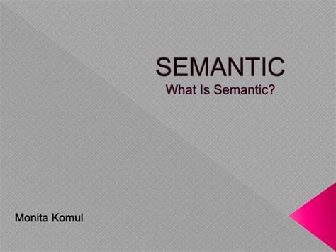 Semantic Roles And Semantic Features Ppt