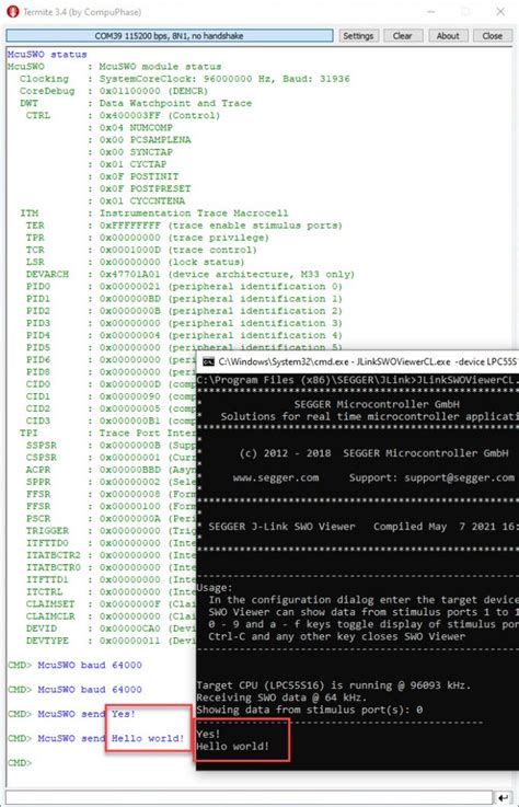 Swo With Arm Cortex M33 Mcu On Eclipse