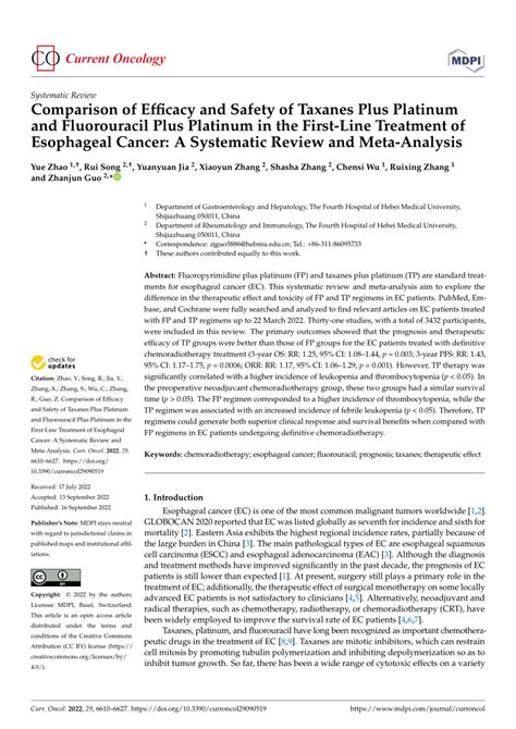 Pdf Comparison Of Efficacy And Safety Of Taxanes Plus Platinum And