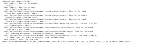Invalidargumenterror Matrix Size Incompatible In 0 44096 In 1 2561 Opmatmul Name