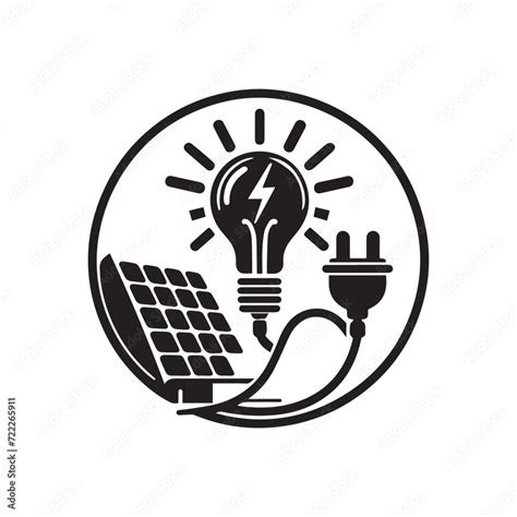 Vector Illustration In Continuous Flow Solar Energy Is Symbolized By A