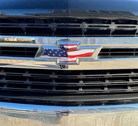 Chevrolet Silverado American Flag Grille Tailgate Bowtie Overlay Decals Set Of 2 Emblemsplus