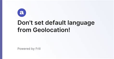 Dont Set Default Language From Geolocation