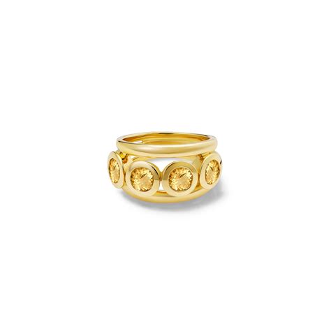 aeneus classic ring yellow gold citrine cassandra goad