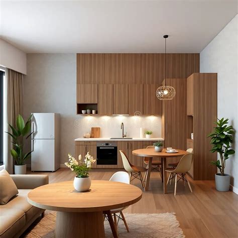 Modern Office Interior With Desk New So So Cute Look Stock Illustration