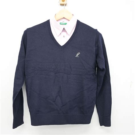 【中古】大阪府 大阪学園 大阪高等学校 女子制服 2点 ニット・シャツ Sf095599 中古制服通販パレイド