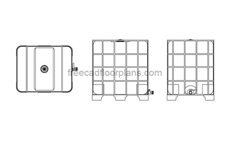 Ibc Container Free Cad Drawings