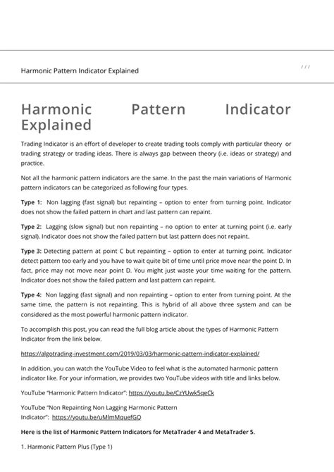 PPT Harmonic Pattern Indicator Explained PowerPoint Presentation Free Download ID