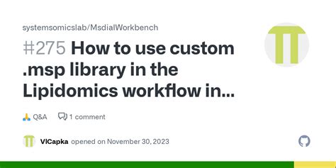 How To Use Custom Msp Library In The Lipidomics Workflow In MSDIAL 4 9 221218