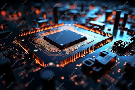 Premium Photo Tech Symphony Processor Microchips And Transistors