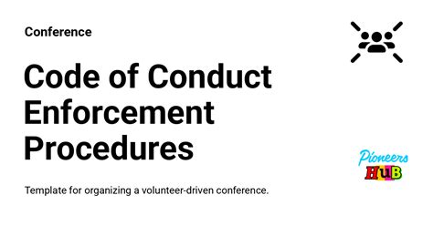 Code Of Conduct Enforcement Procedures Conference