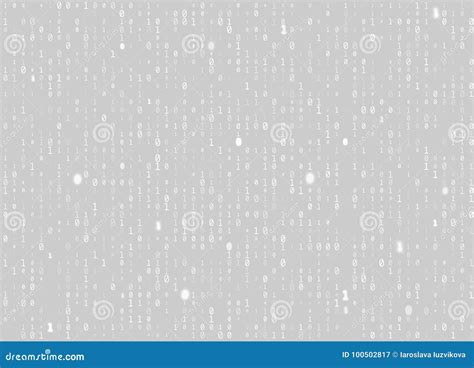 Vector Binary Code Numbers Stream Background Shining Illustration 145105669