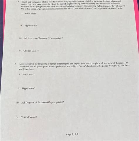 Solved Test Review Any Statistical Test For Exam Is Chegg
