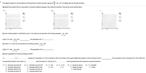 Solved The Logistic Equation For The Population In