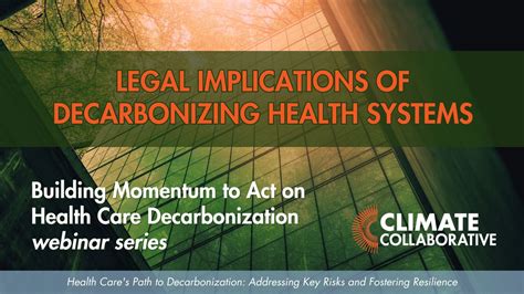 Legal Implications Of Decarbonizing Health Systems Nam