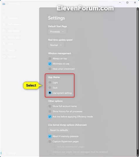 Change Task Manager Theme In Windows 11 Windows 11 Forum