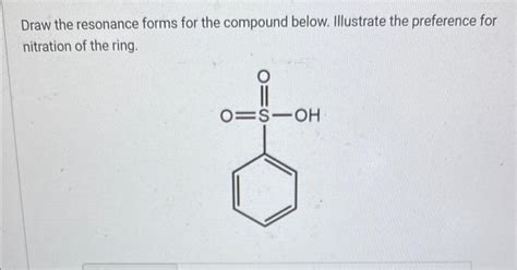 Solved Draw the resonance forms for the compound below. | Chegg.com