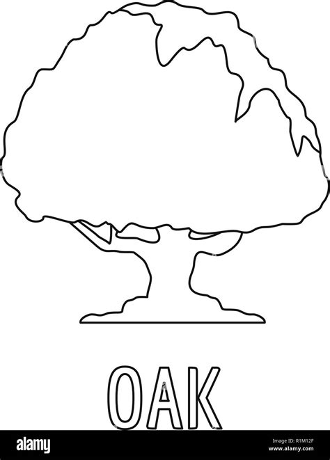 Oak Tree Clipart Outline