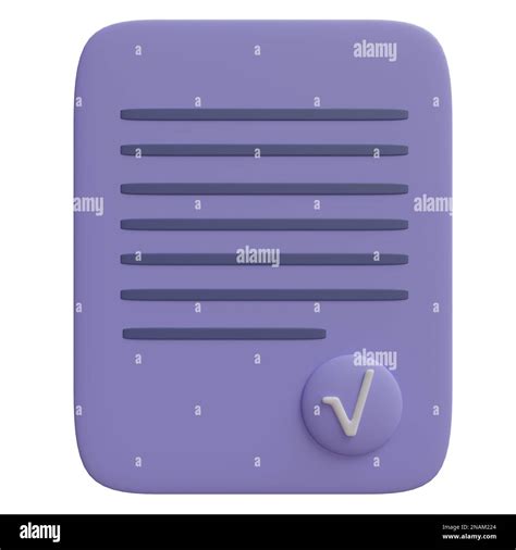 document validate cartoon minimal icon isolated on white background 3d
