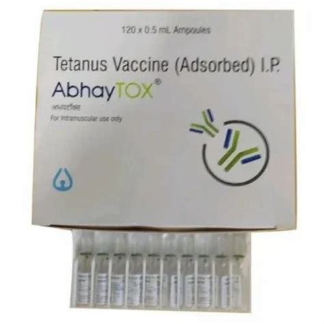 Inactivated Rabies Virus Liquid Abhaytox Tetanus Vaccine Ip 0 5ml Packaging Size 120x0 5ml At