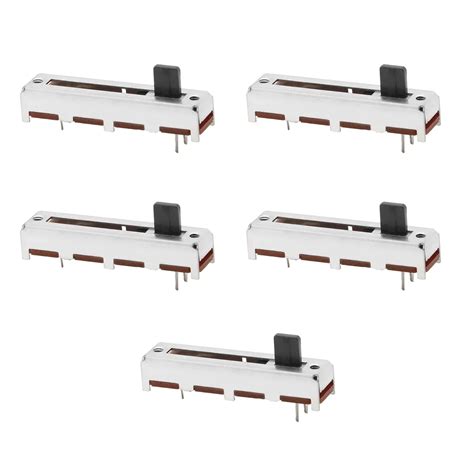 Fielect 5pcs 10k Slide Potentiometer Carbon Film Fader Variable