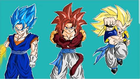 Vegito Gogeta And Gotenks By Me Rdbz