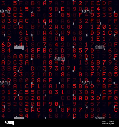 Technology Background Red Filled Hexadecimal Background Small Sized
