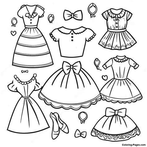 Vintage Paper Doll Dress Up Coloring Page Coloring Page Free