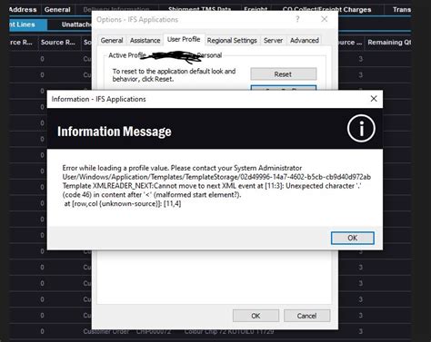 personal profile saving error ifs community