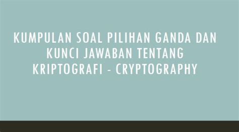 Contoh Soal Algoritma Pilihan Ganda Frankie Parsons
