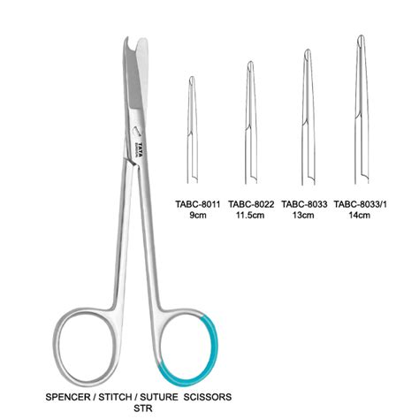 Spencer Stitch Suture Scissors Straight Sizes 9 To 14 Cm Tata Surgical