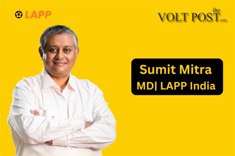 Sumit Mitra Is The New Managing Director Of Lapp India