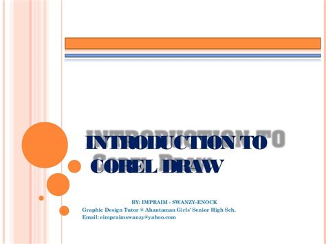Introduction To Corel Draw