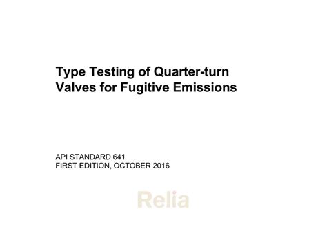 Api 624 Type Testing Of Rising Stem Valves Equipped With Graphite
