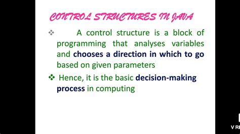 Control Structures In Java Youtube