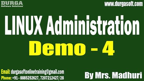 Linux Administration Tutorials Demo 4 By Mrs Madhuri On 13 03 2025 10am Ist Youtube