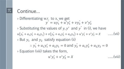 methods of variation of parameters advance engineering mathe mathematics