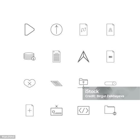 파일 및 폴더 기호 선형 얇은 아이콘을 설정 합니다 간단한 벡터 아이콘 설명 0명에 대한 스톡 벡터 아트 및 기타 이미지 0명 디자인 문서 Istock