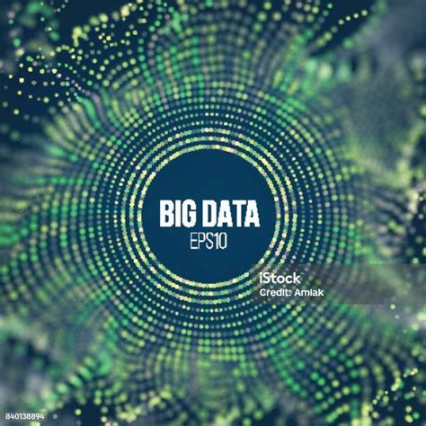 Circle Grid Wave Particles Abstract Bigdata Science Background Big Data Innovation Coding