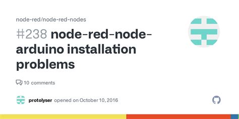Node Red Node Arduino Installation Problems Issue Node Red Node Red Nodes GitHub