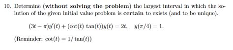 solved determine without solving the problem the largest
