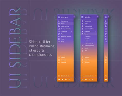 Ui Sidebar On Behance Ui Sidebar On Behance