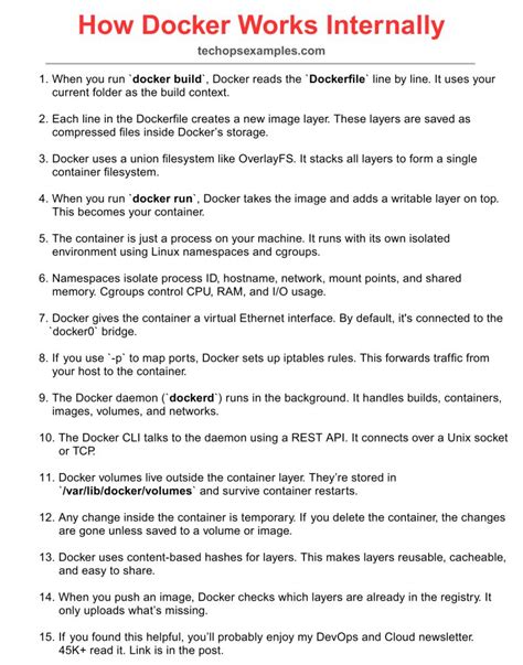 How Docker Works Internally Explained Simply 👇 45k Read My Techops Examples Newsletter
