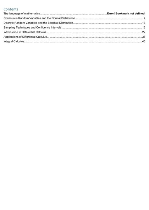 Stage 2 Mathematical Method Summary Mathematical Methods Year 12